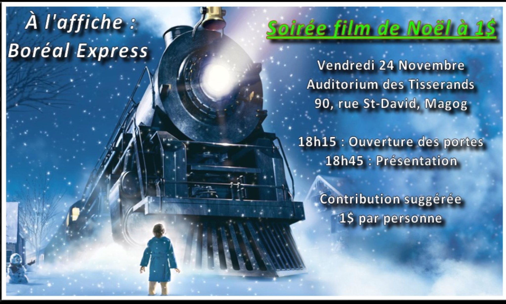 Voyez un film à 1 $ pour la Fondation Christian Vachon - Le Reflet du Lac