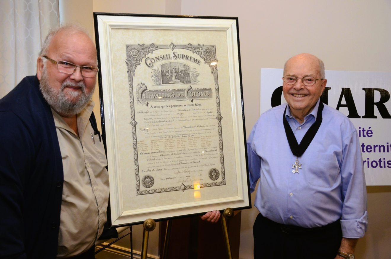 Les Chevaliers de Colomb fêtent leur 100e anniversaire - Le Reflet du Lac