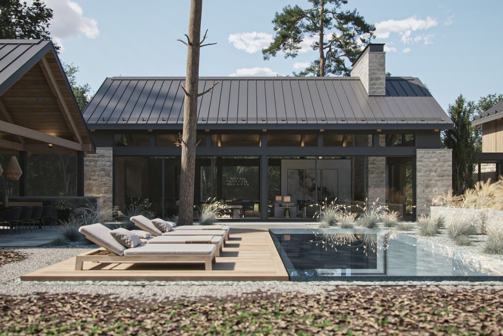 Des maisons de prestige en forêt à Austin - Le Reflet du Lac