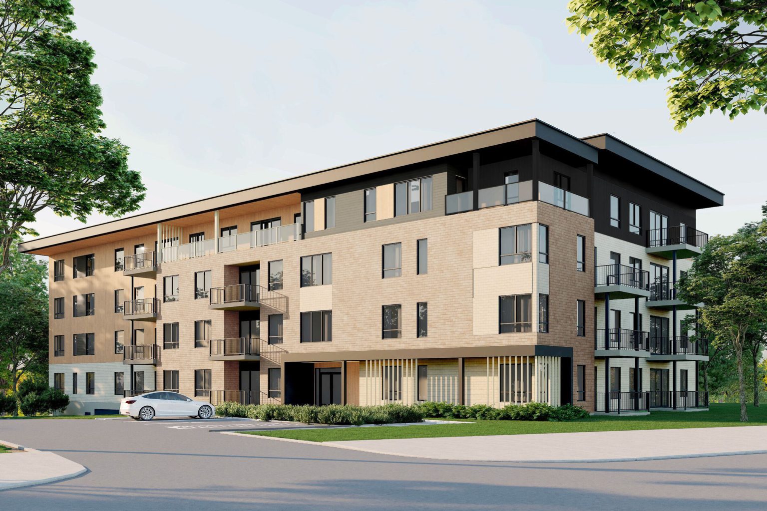 Magog: second feu vert aux 36 logements sur François-Hertel - Le Reflet ...